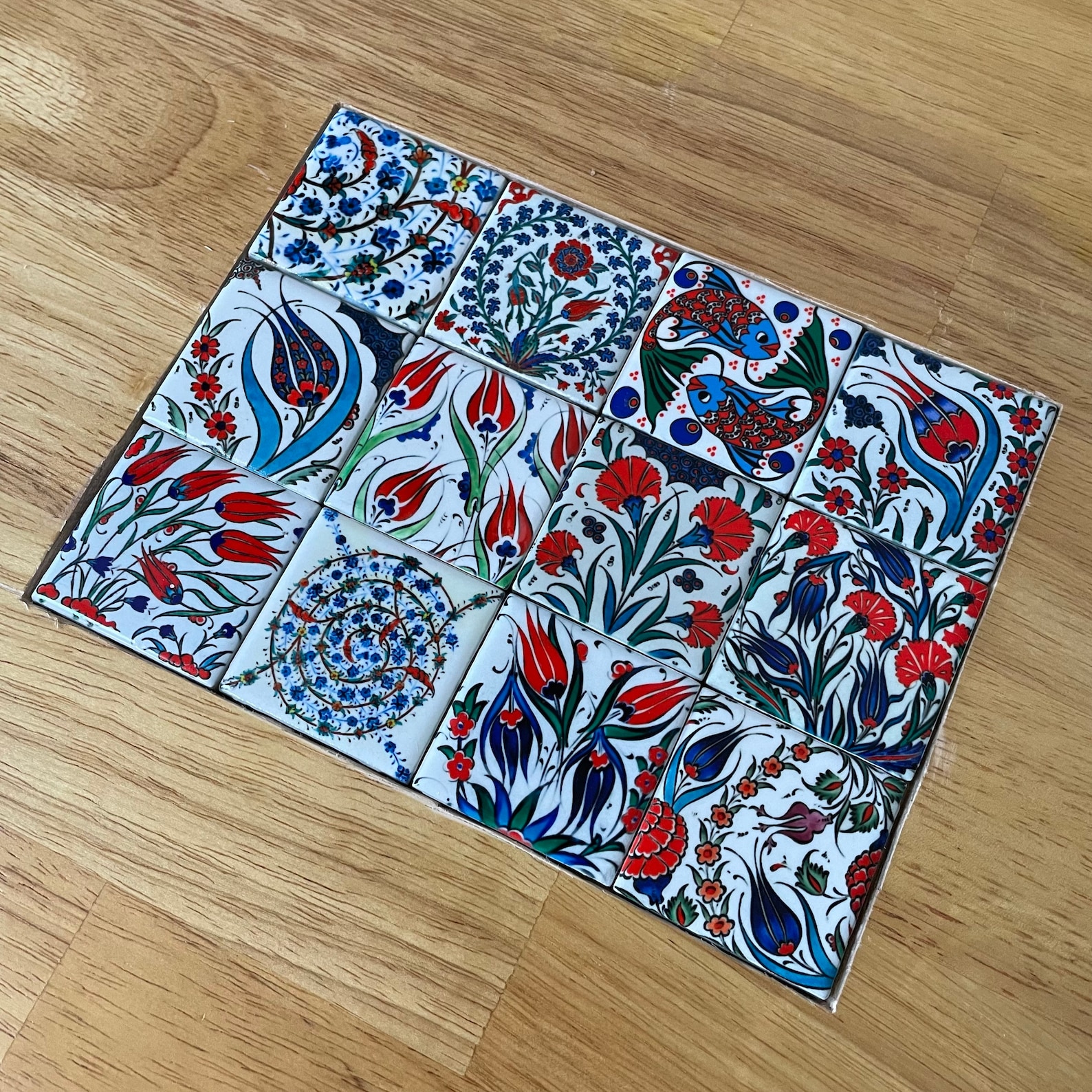 Turkish Chini Tile Set / 5cm X 5cm Small Tiles / Wall Art - Etsy