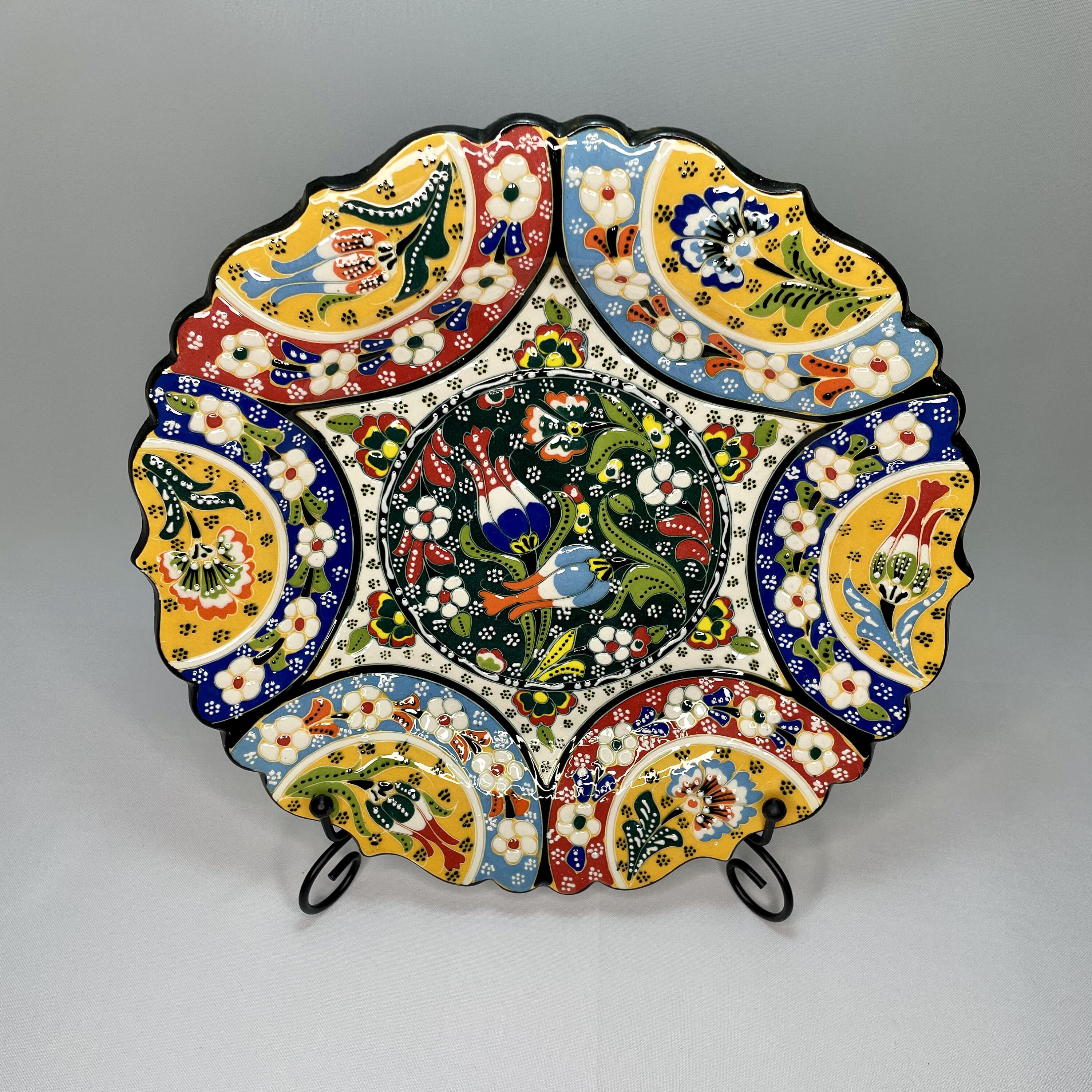 Ceramic Hand Painted Decorative Plate 10 Handmade | Etsy