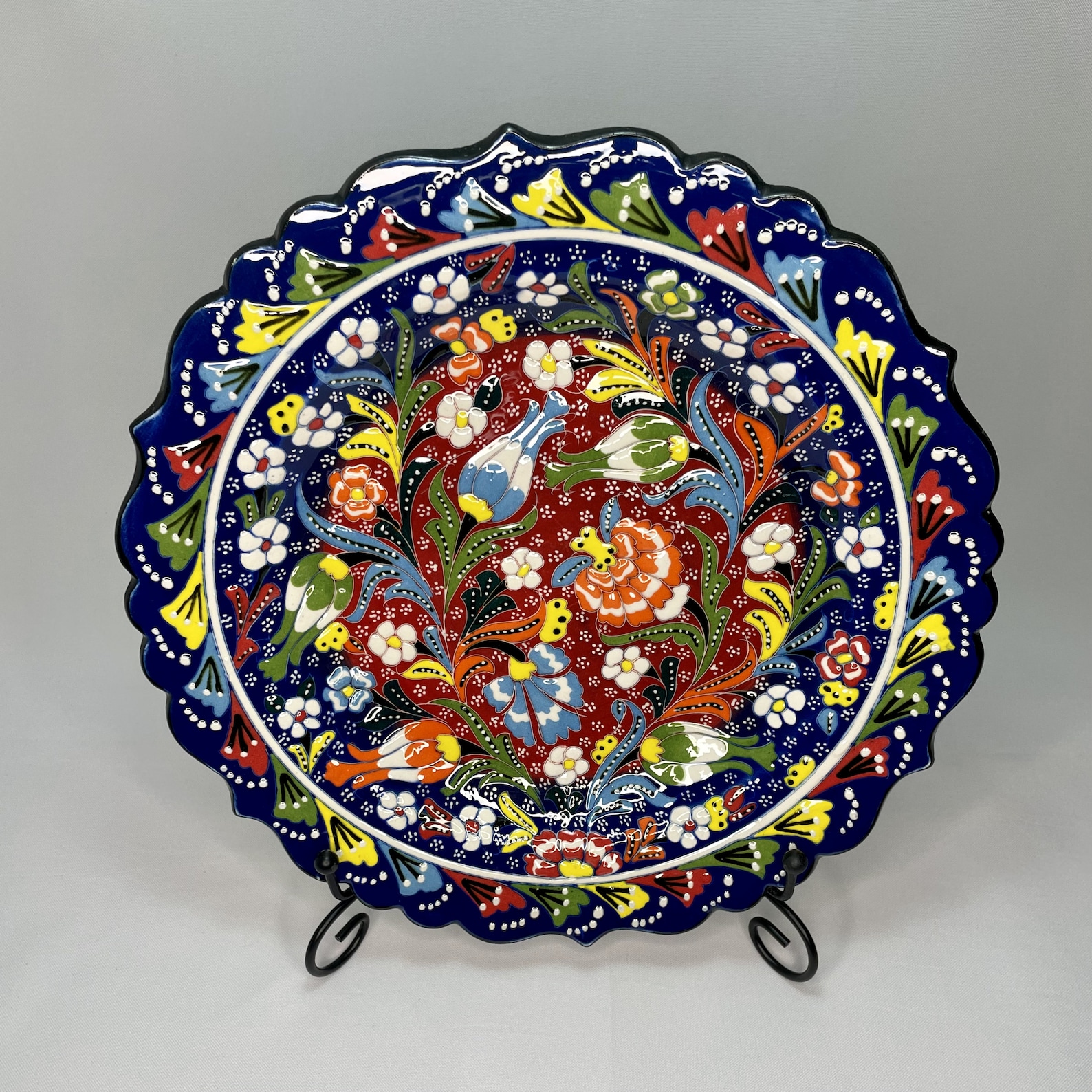 Ceramic Hand Painted Decorative Plate 10 Handmade | Etsy