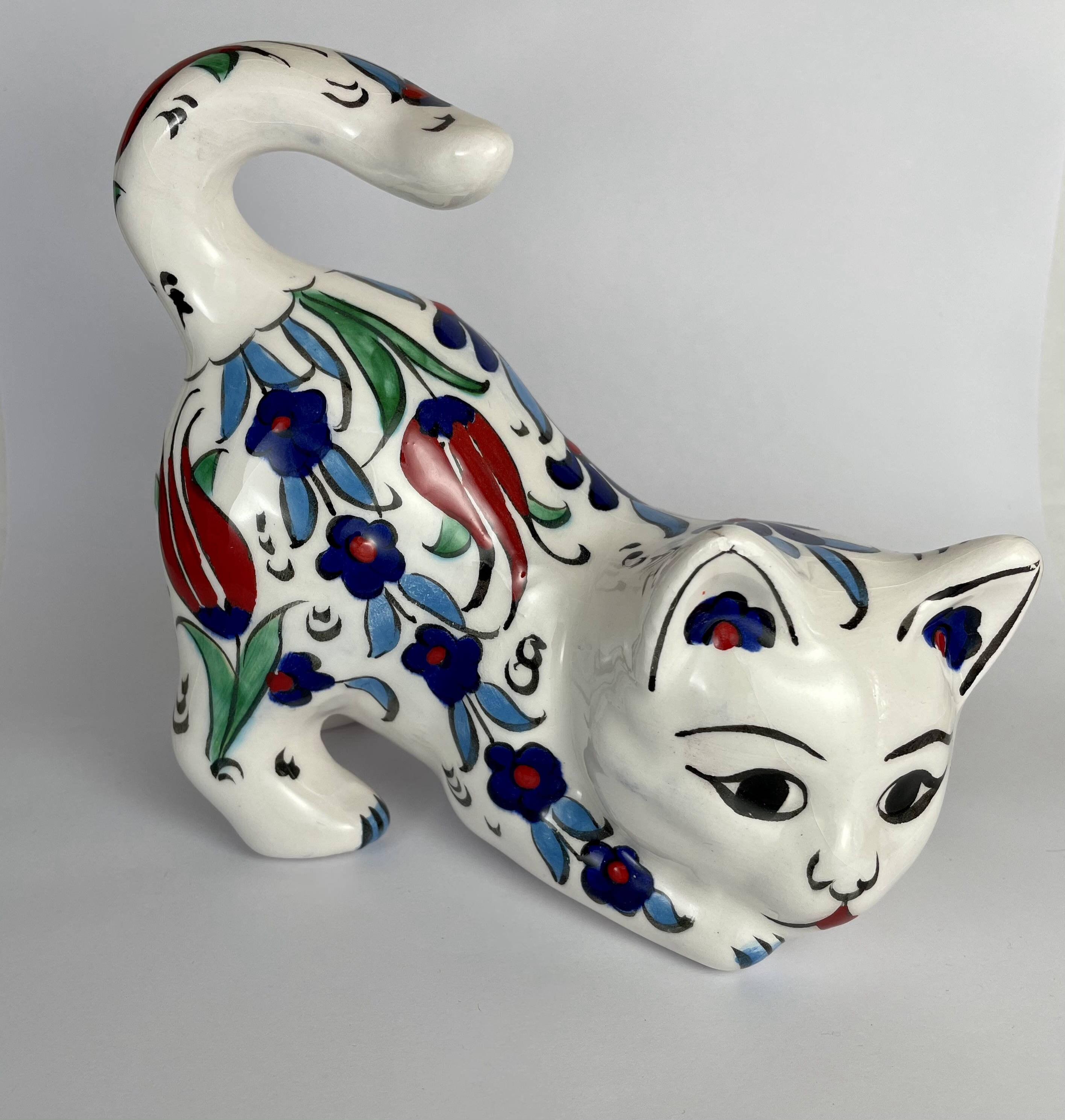 Owl Dove Cat Figurines Large Handmade and Hand Painted | Etsy UK