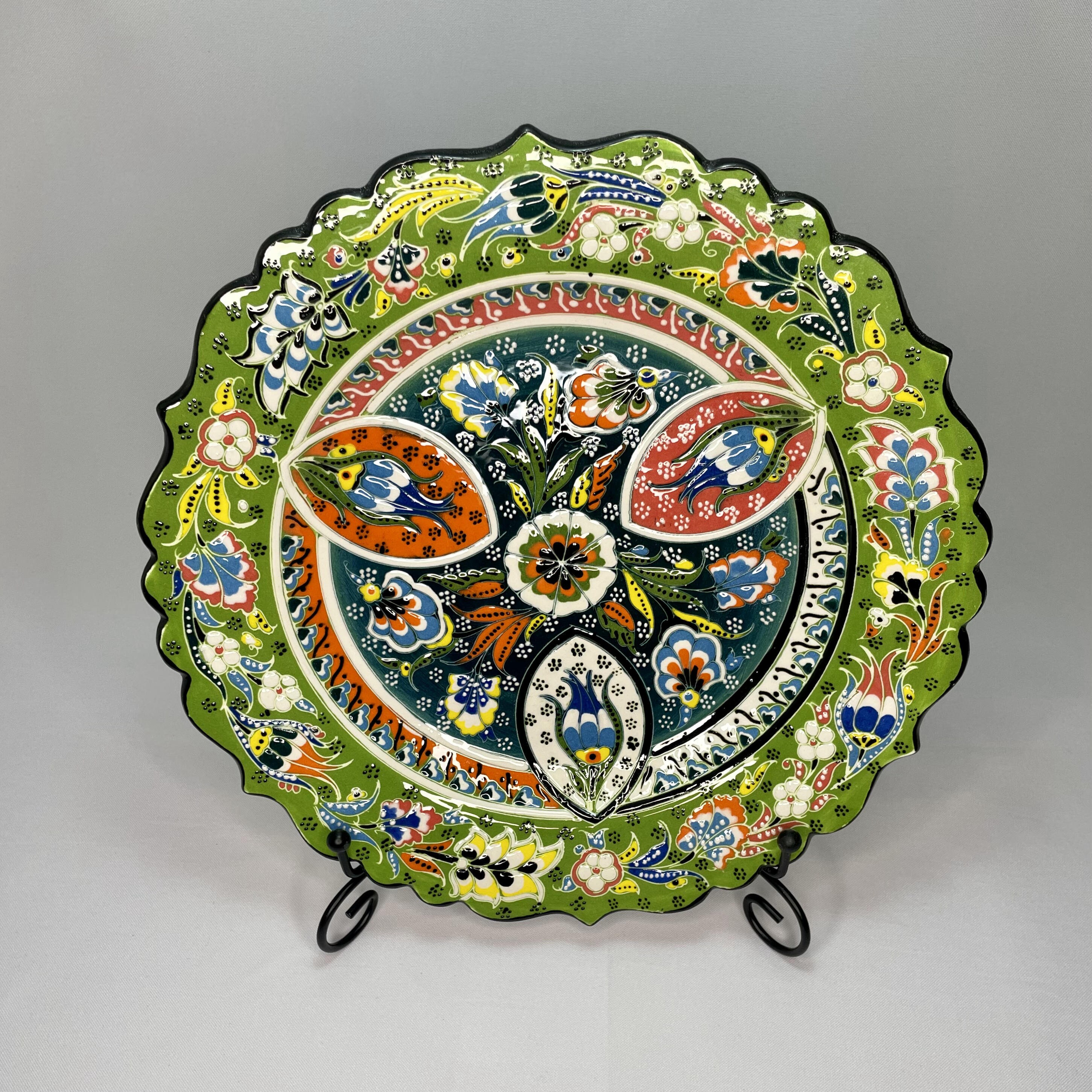 Ceramic Hand Painted Decorative Plate 10 Handmade | Etsy