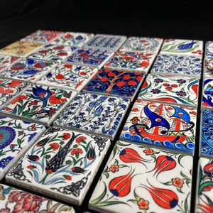 Turkish Chini Tile Set / 5cm X 5cm Small Tiles / Wall Art - Etsy UK