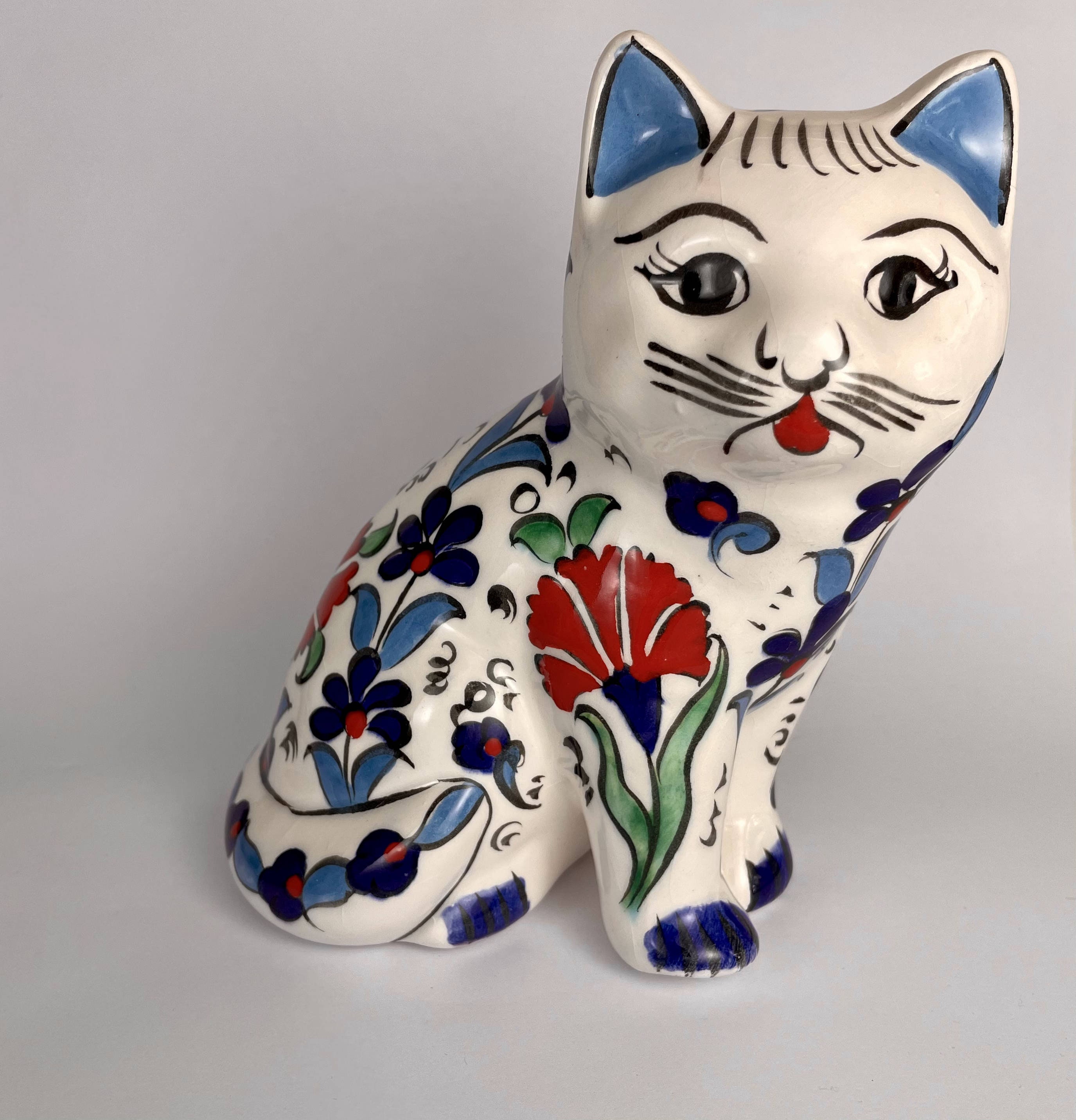 Owl Dove Cat Figurines Large Handmade and Hand Painted - Etsy UK