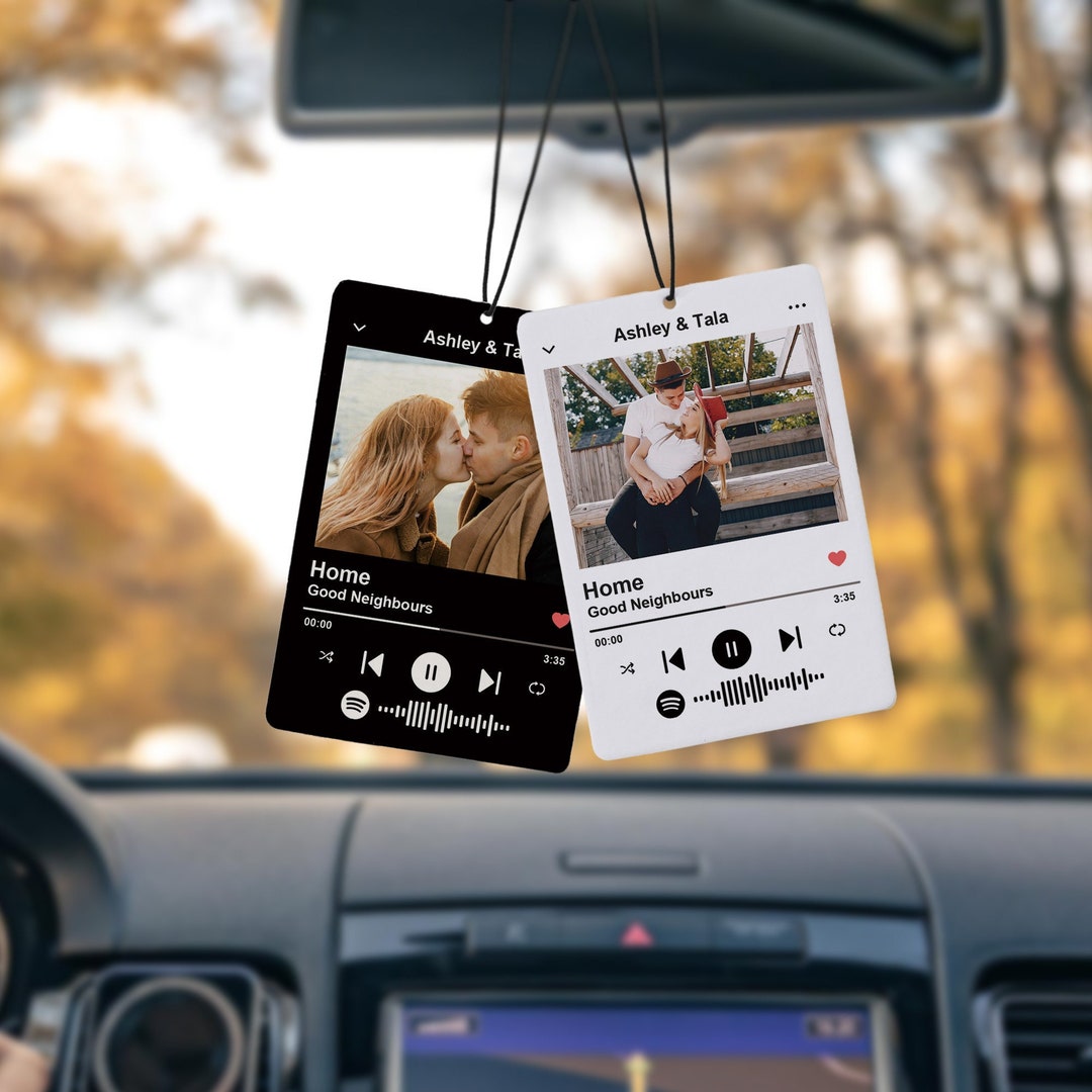 Personalised Photo & Music Car Ornament Hanging,personalised Double ...