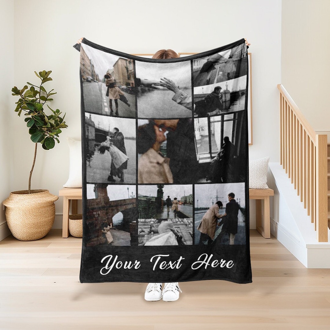 Customizable Photo Blanket Collage,super Cozy Blanket,personalized Gift ...
