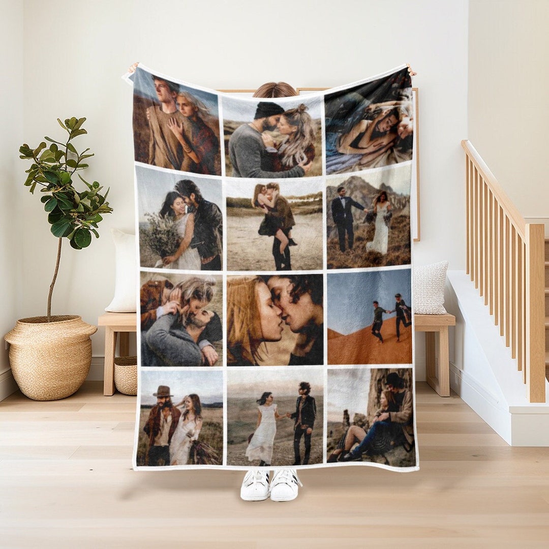 Customizable Photo Blanket Collage,super Cozy Blanket,personalized Gift ...