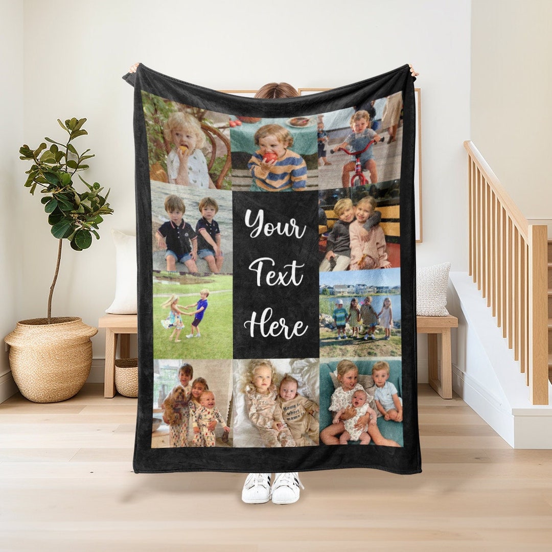 Customizable Photo Collage Blanket,cozy Blanket,personalized Gift for ...