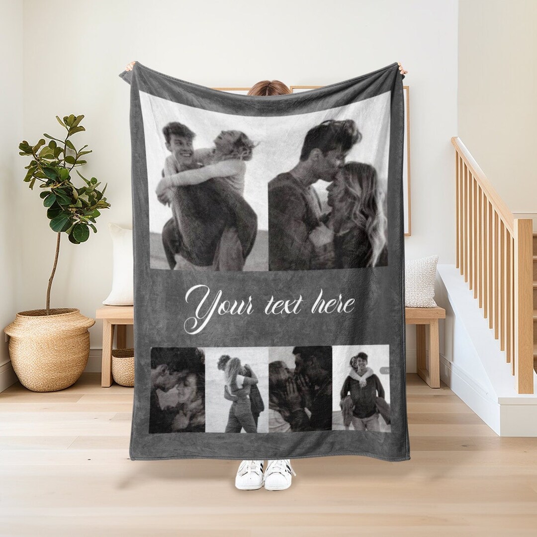 Custom Coupleblanket,customizable Photo Collage Blanket,personalized ...