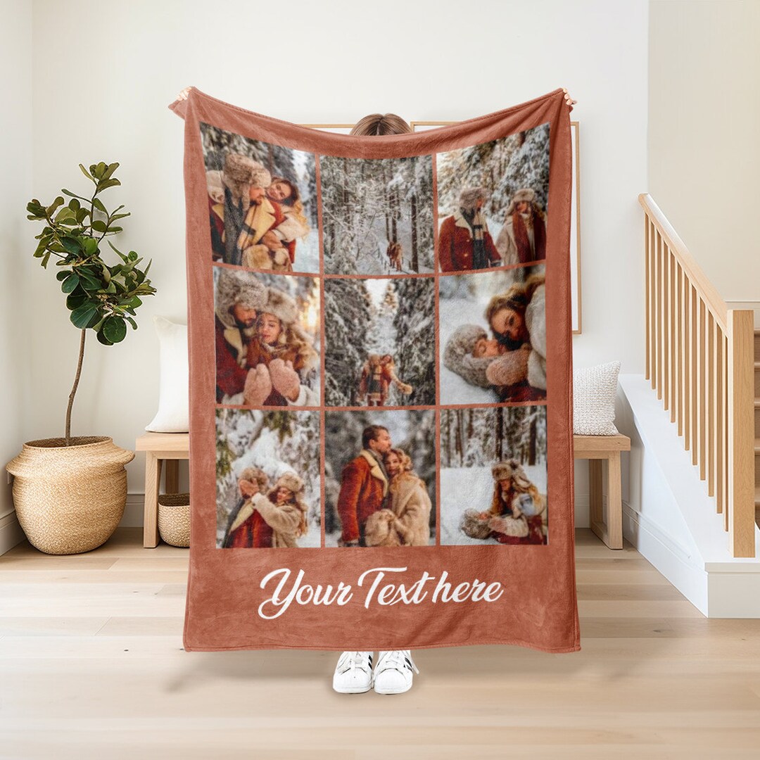 Couple Custom Blanket,customizable Photo Blanket Collage,personalized ...
