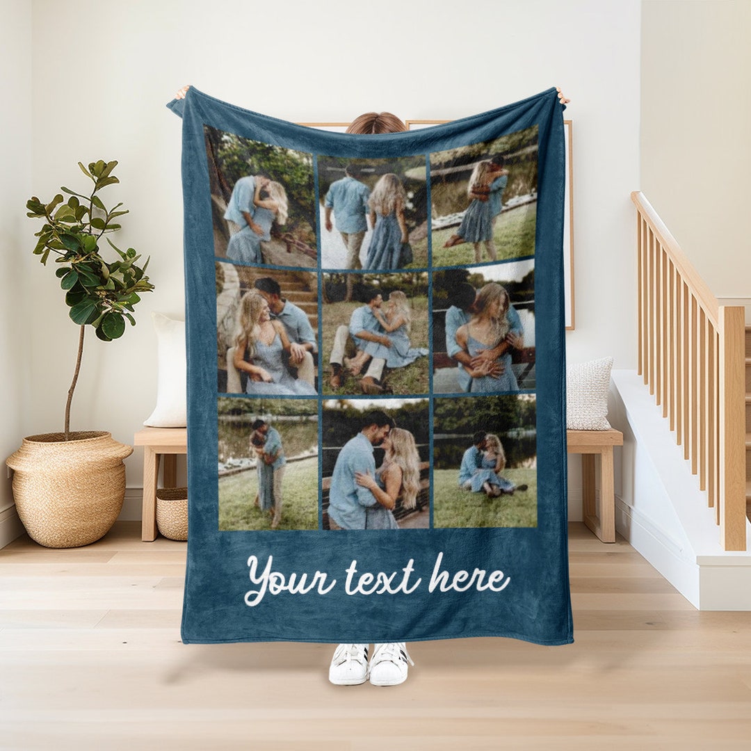 Couple Custom Blanket,customizable Photo Blanket Collage,personalized ...