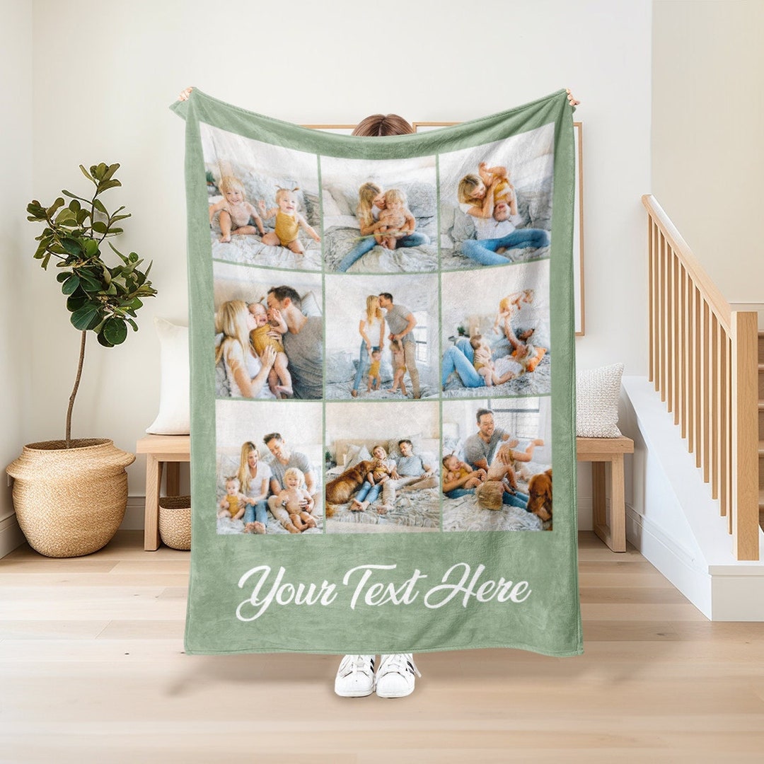 Customizable Photo Blanket Collage,super Cozy Blanket,personalized Gift ...