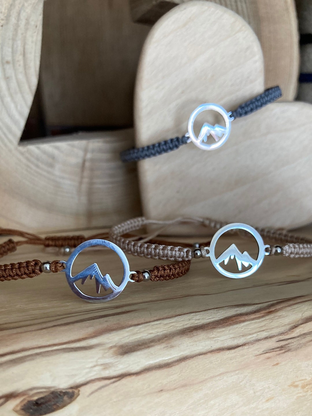 Berg Armband Makramee Edelstahl - Etsy.de