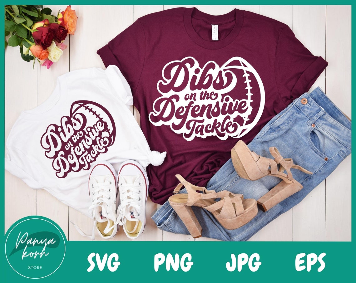 Dibs on the Defensive Tackle SVG Football Svg Football Mom - Etsy