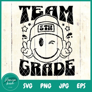 Team Fifth Grade SVG | Back to School Svg | 5th Grade Squad Svg ...