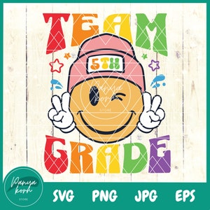 Team Fifth Grade SVG | Back to School Svg | 5th Grade Squad Svg ...