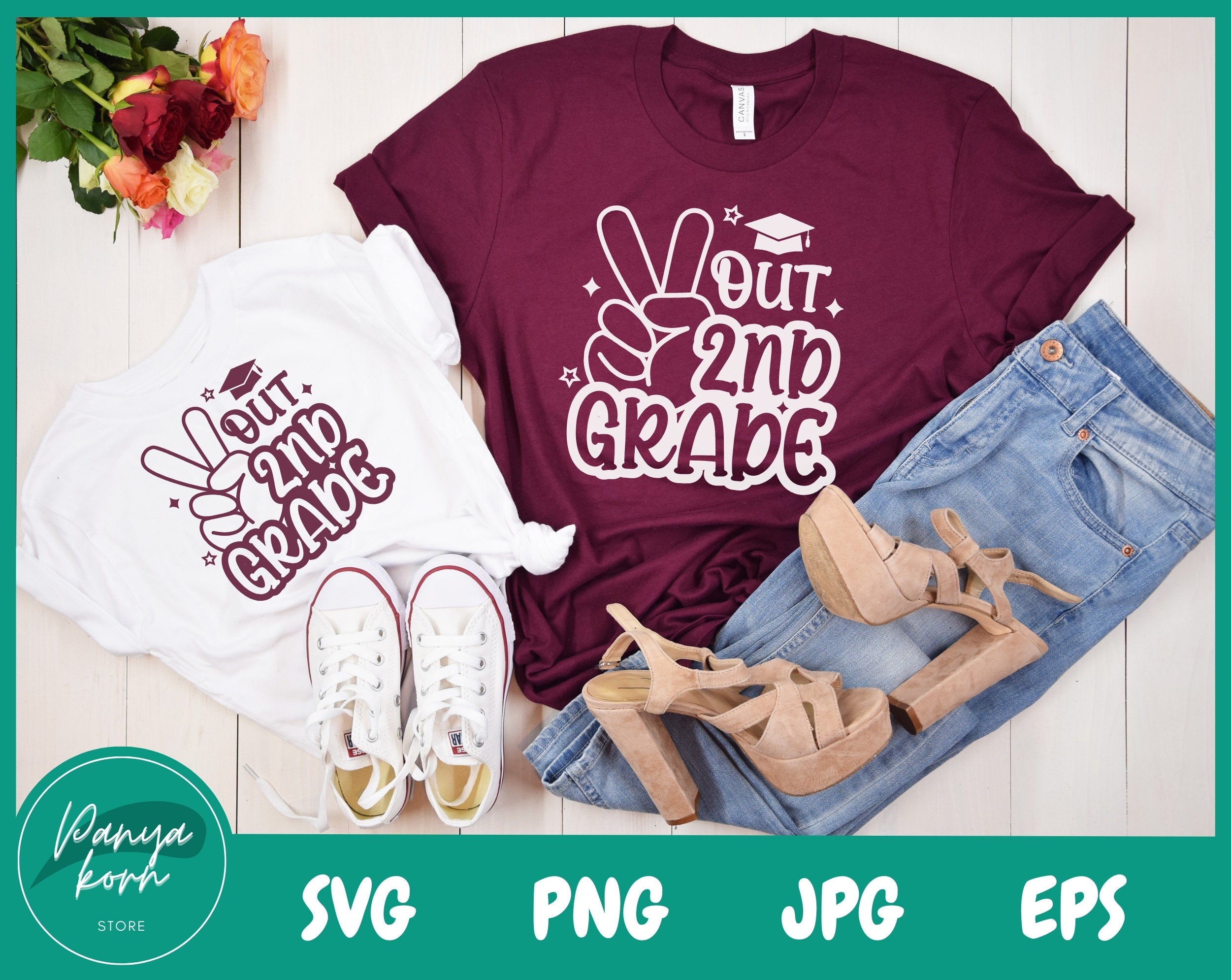 Peace Out 2nd Grade SVG | Second Grade Svg | 2nd Grade Svg | Last Day ...