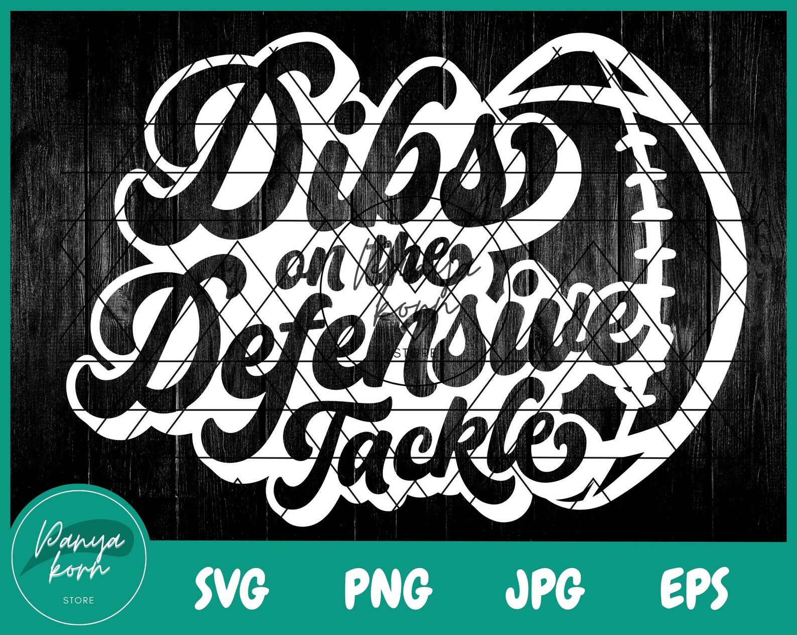 Dibs on the Defensive Tackle SVG Football Svg Football Mom - Etsy