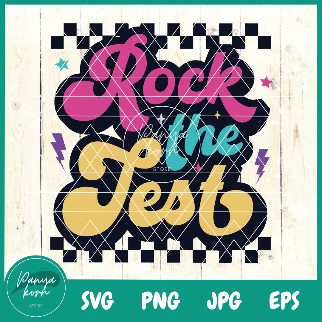 Rock the Test SVG | Back to School Svg | Gift for Teacher | Teacher ...