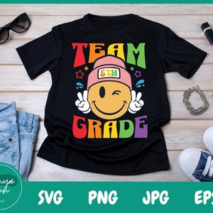 Team Fifth Grade SVG | Back to School Svg | 5th Grade Squad Svg ...