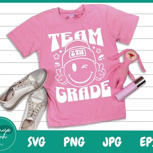 Team Fifth Grade SVG | Back to School Svg | 5th Grade Squad Svg ...