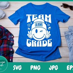 Team Fifth Grade SVG | Back to School Svg | 5th Grade Squad Svg ...
