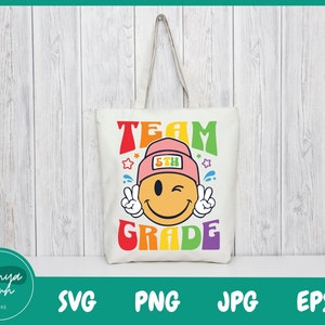 Team Fifth Grade SVG | Back to School Svg | 5th Grade Squad Svg ...
