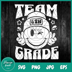 Team Fifth Grade SVG | Back to School Svg | 5th Grade Squad Svg ...