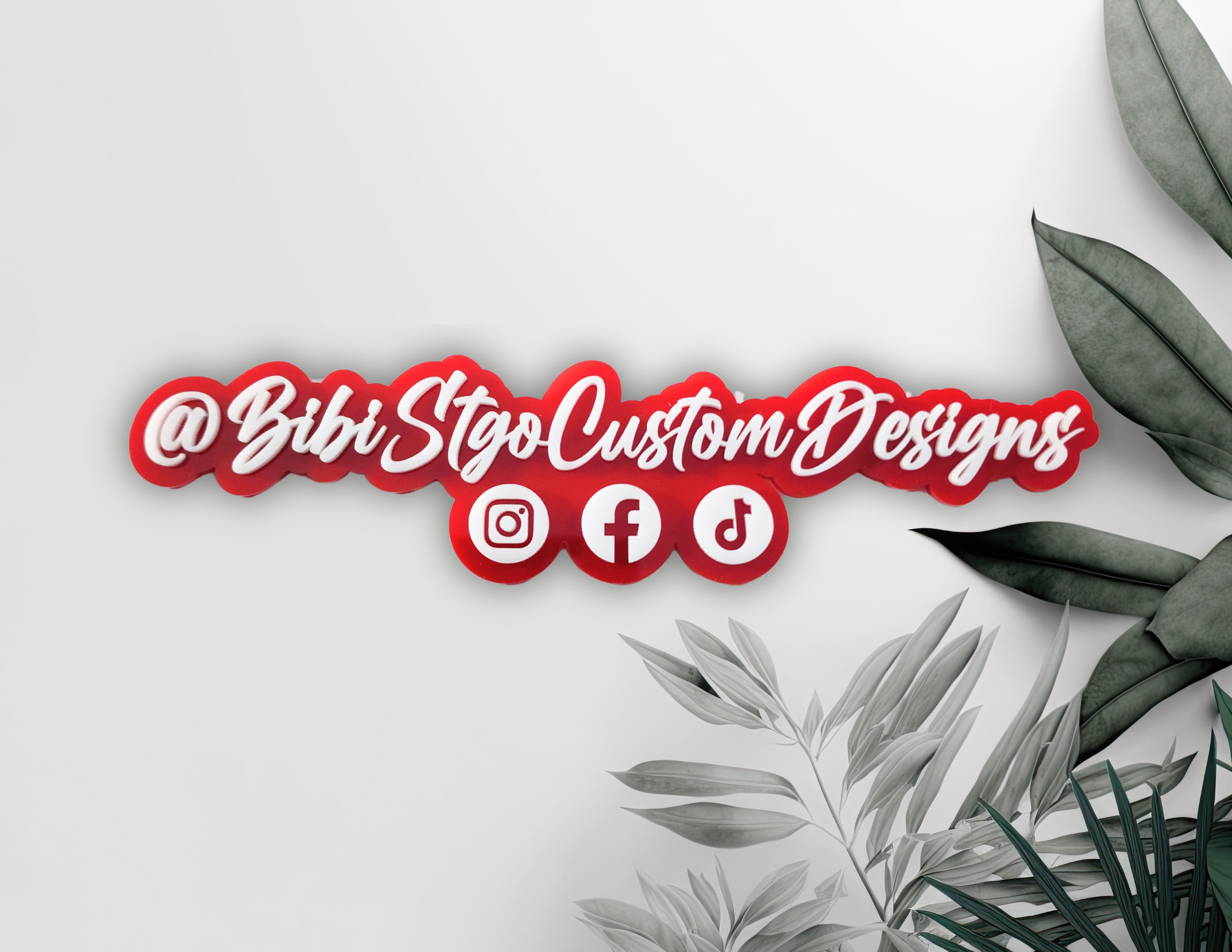 Business Watermark, Acrylic Watermark Sign, Social Media Sign, Acrylic ...