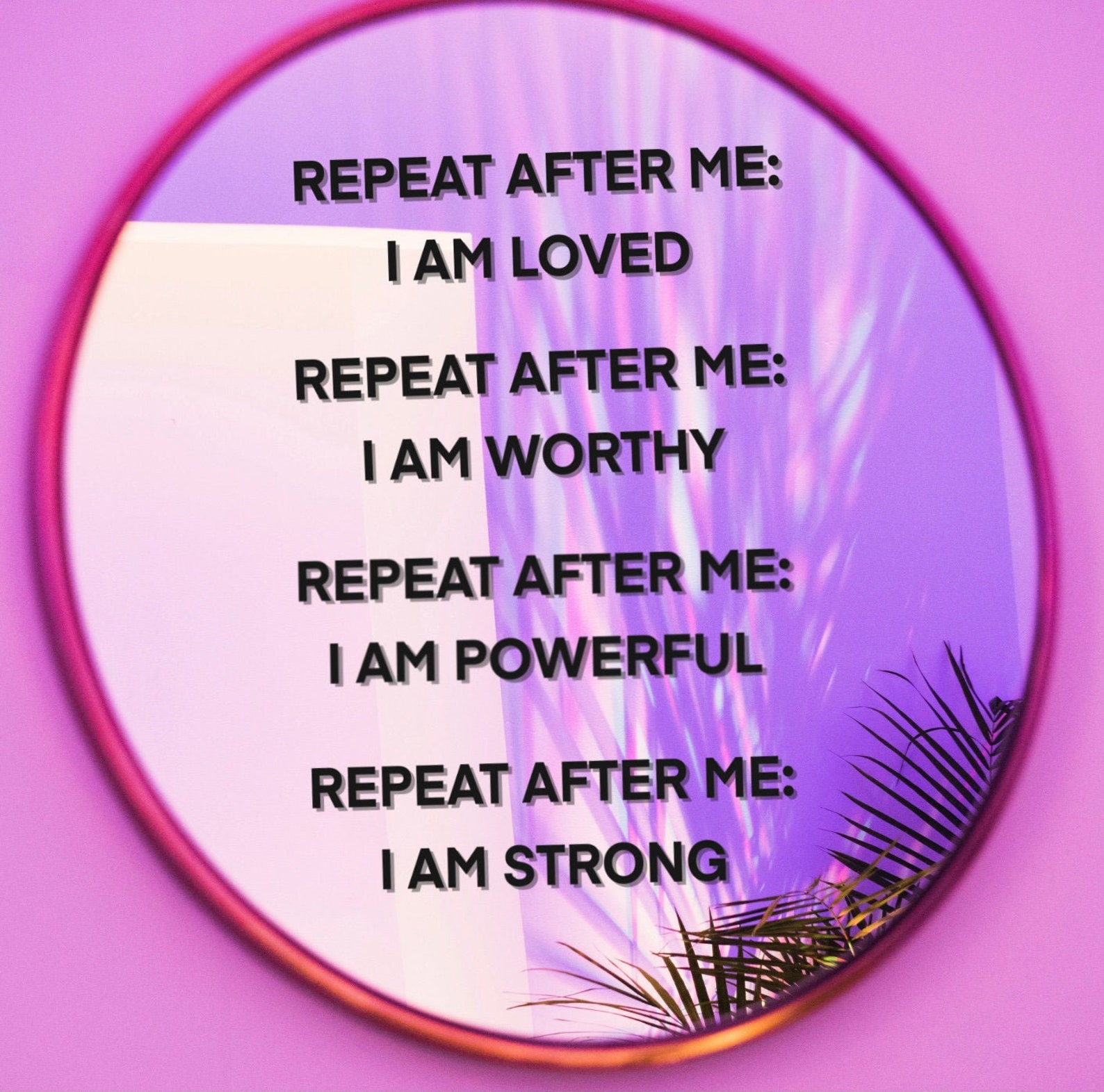 Positive affirmation mirror decals I am worthy I am | Etsy