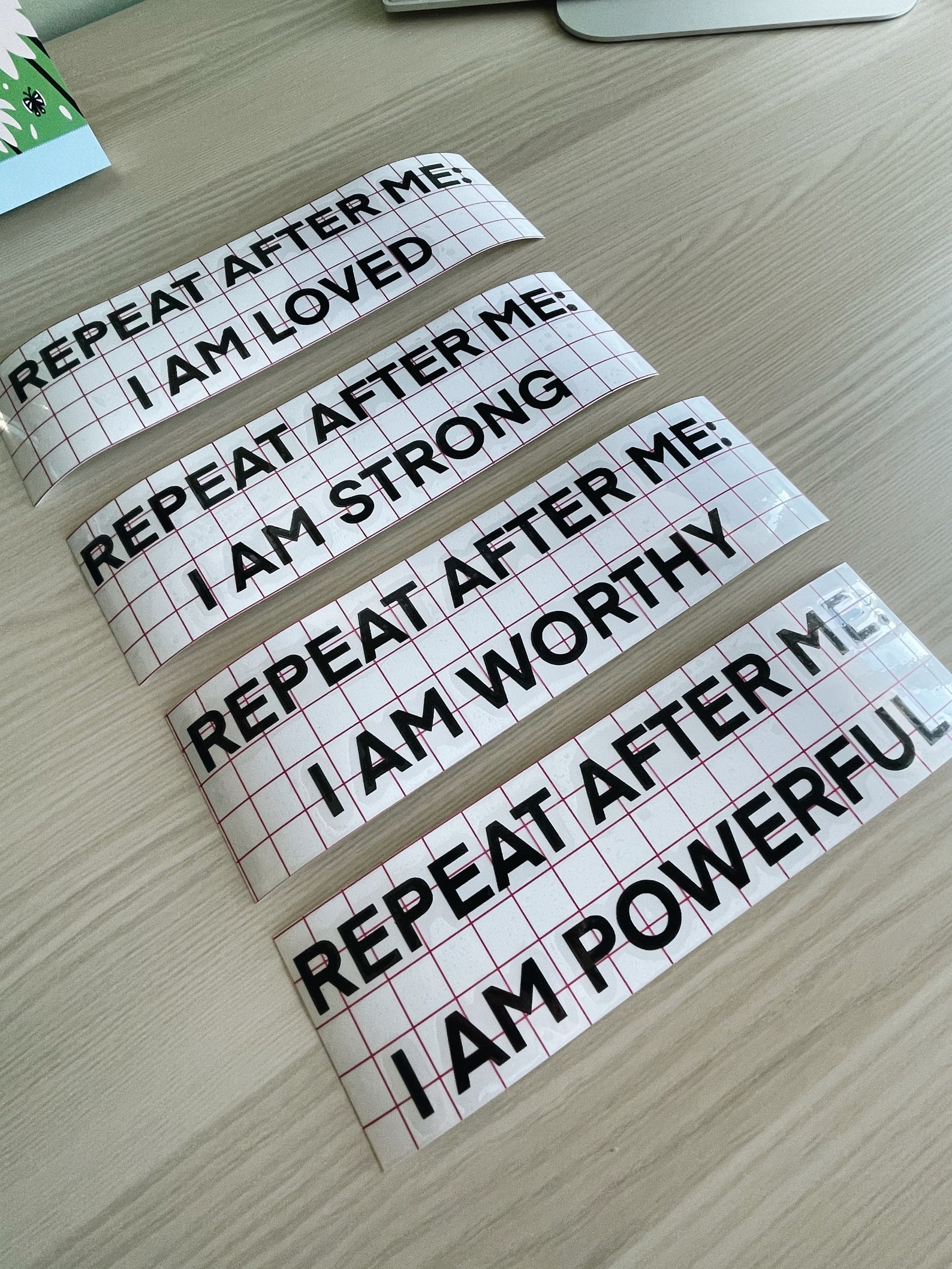 Positive affirmation mirror decals I am worthy I am | Etsy