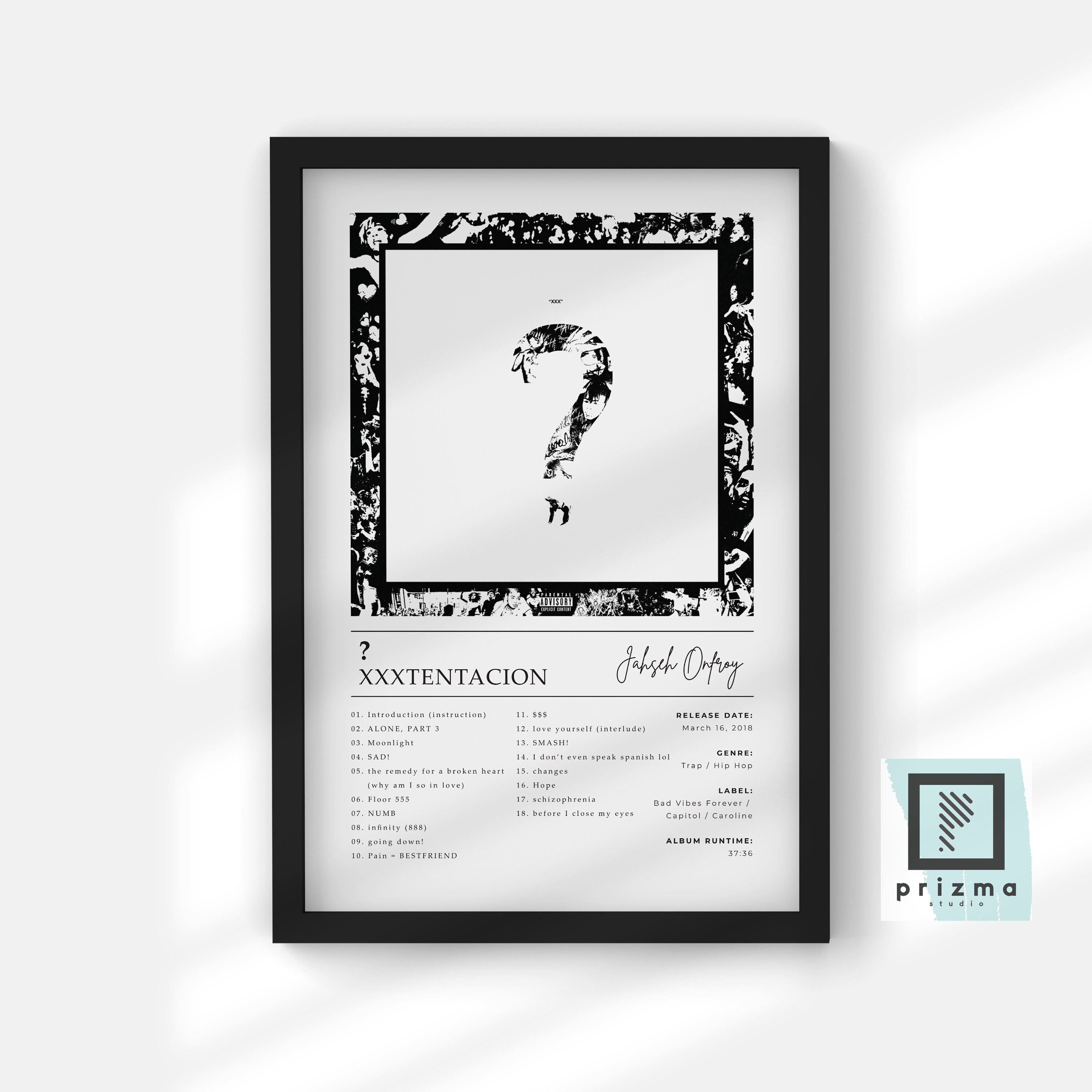 Xxxtentacion Poster Album Cover Print Xxxtentacion Album Etsy