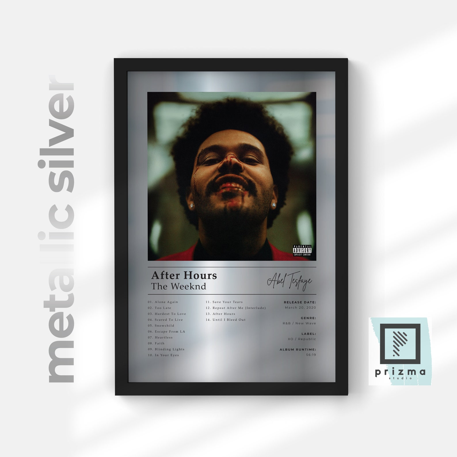 The Weeknd Poster After Hours Álbum Cover Poster Print | Etsy