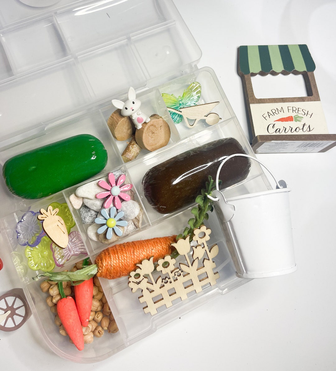 Bunny Carrot Patch Play Dough Sensory Kit| Easter Gift| Kids Gift ...