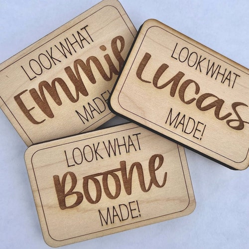 Personalized Look What I Made Magnet Kids Art Work Magnet - Etsy