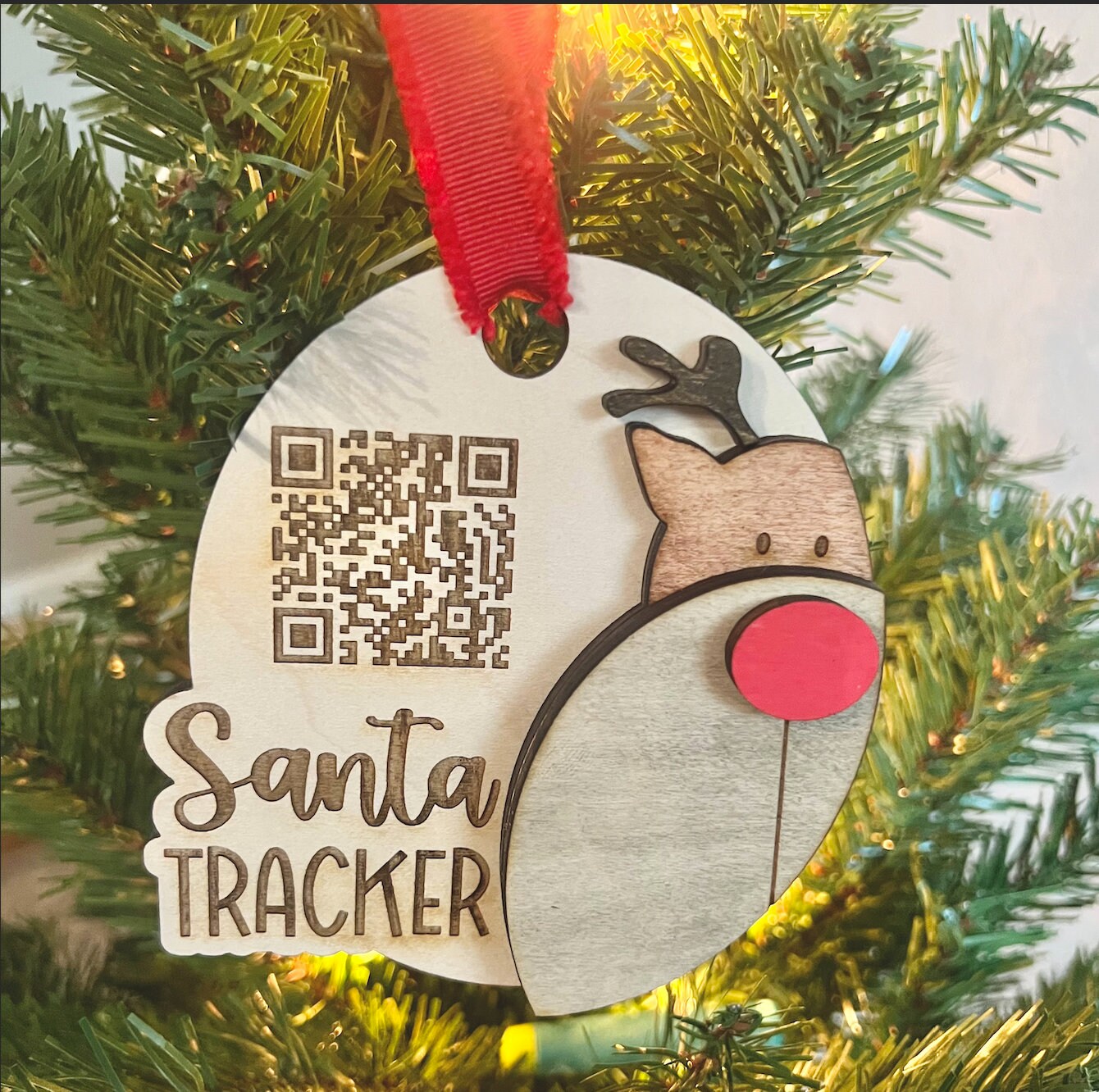 Santa Tracker Ornament QR Code Santa Tracker Kids Ornament - Etsy