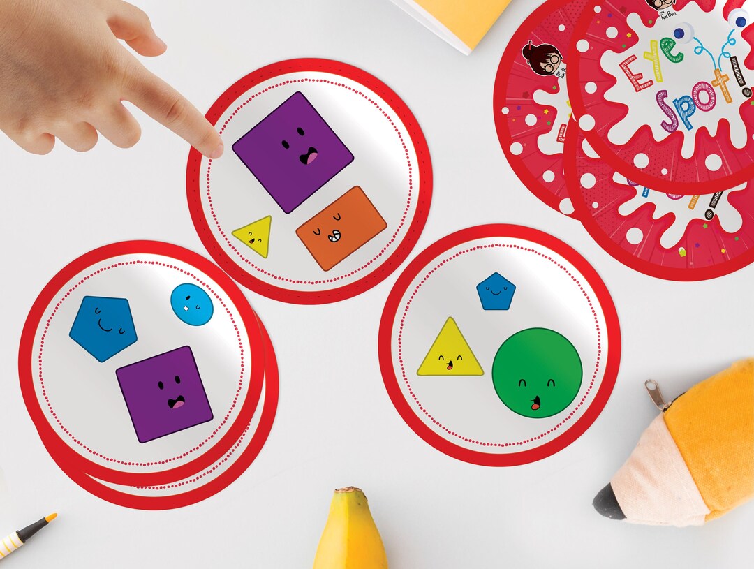 My First Learning Shapes Flashcards & 2 Sets of Eye Spot/dobble ...