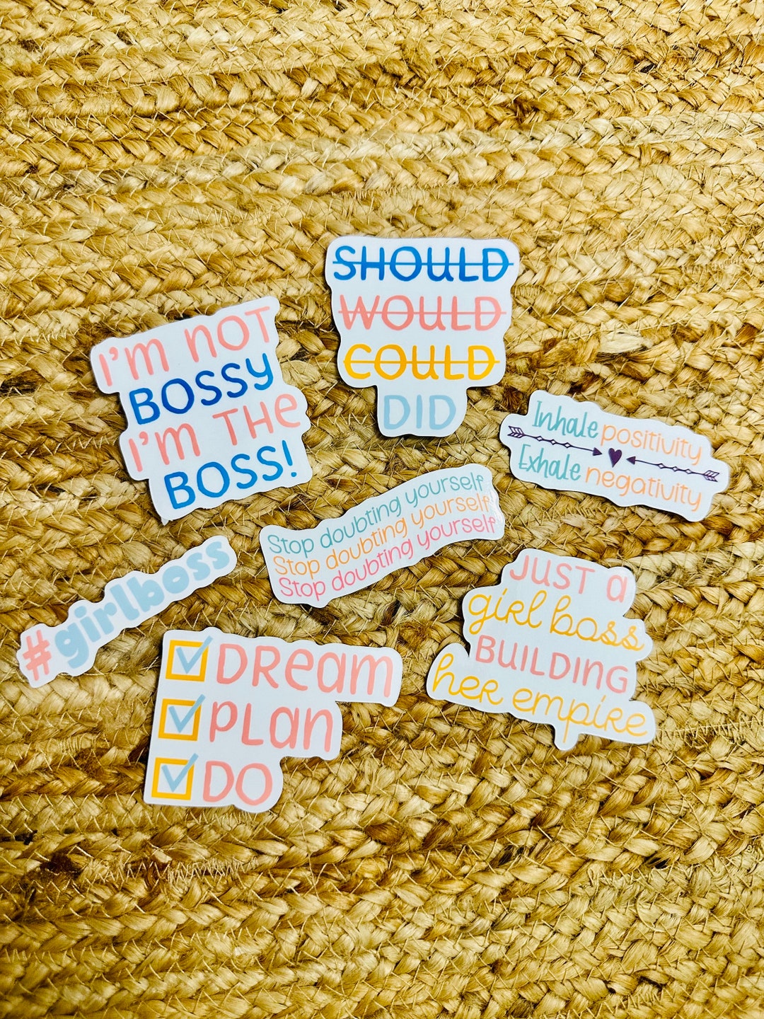 Girl Boss Stickers Motivational Quotes Inspirational Stickers ...