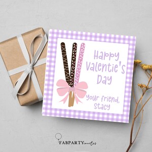 Printable Valentine's Gift Tag for Kids, Editable Chocolate Favor Tags ...