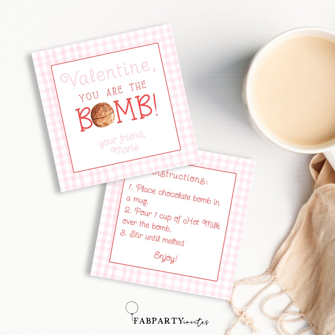 Valentine Gift Tags for Kids, Printable Valentine's Day Card, You Are ...