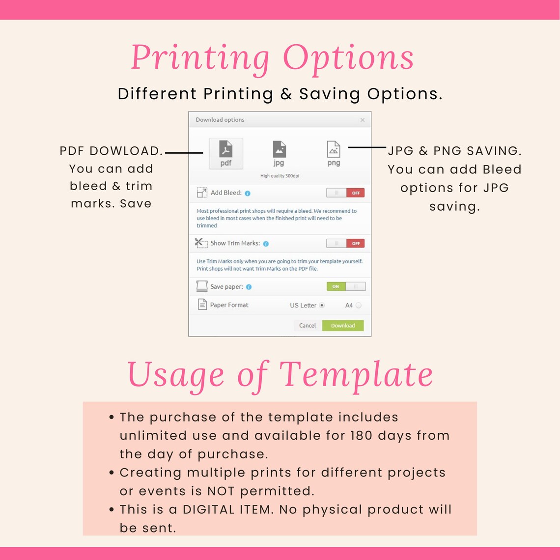 Printable Stroller Tag, Pink Bow Stroller Tag Editable Template, Girl ...