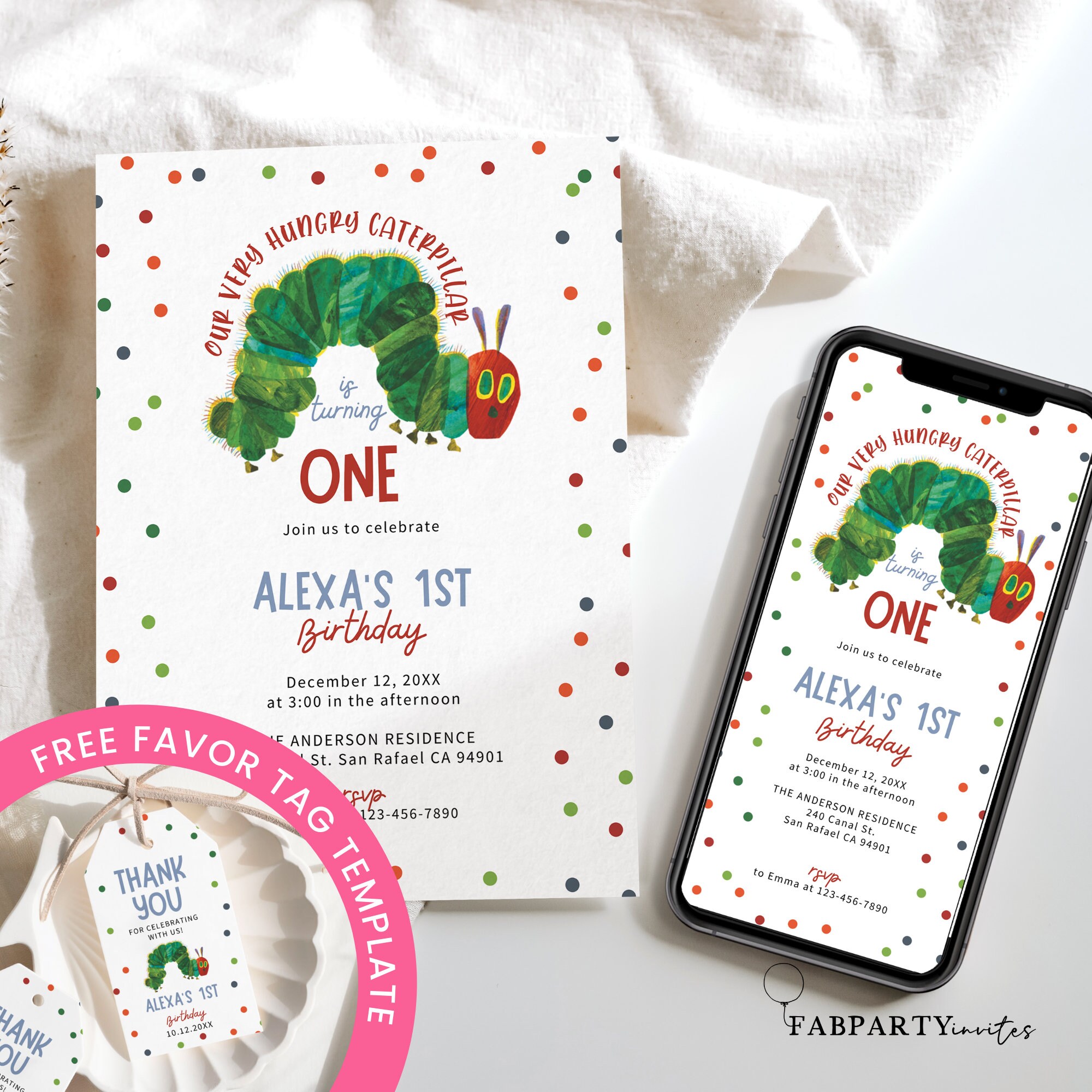 Very Hungry Caterpillar Invitation First By Playonwordsart