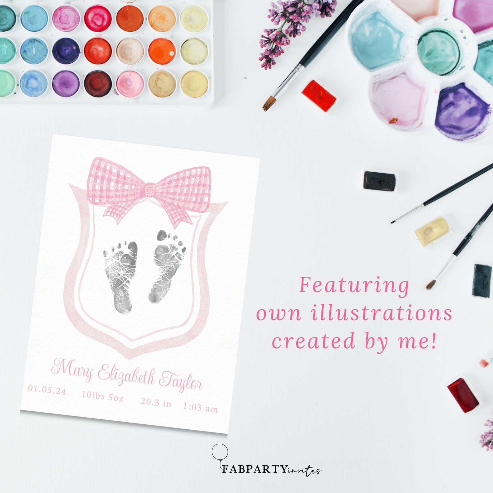 Hospital Baby Footprint Card Printable, Newborn Hospital Footprint ...