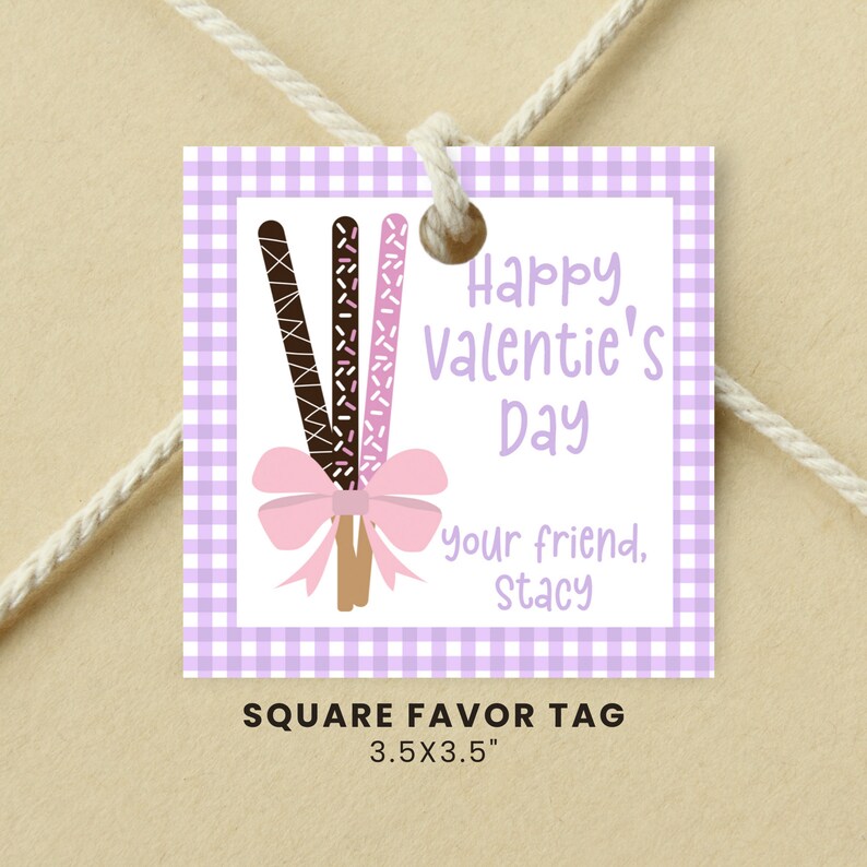Printable Valentine's Gift Tag for Kids, Editable Chocolate Favor Tags ...
