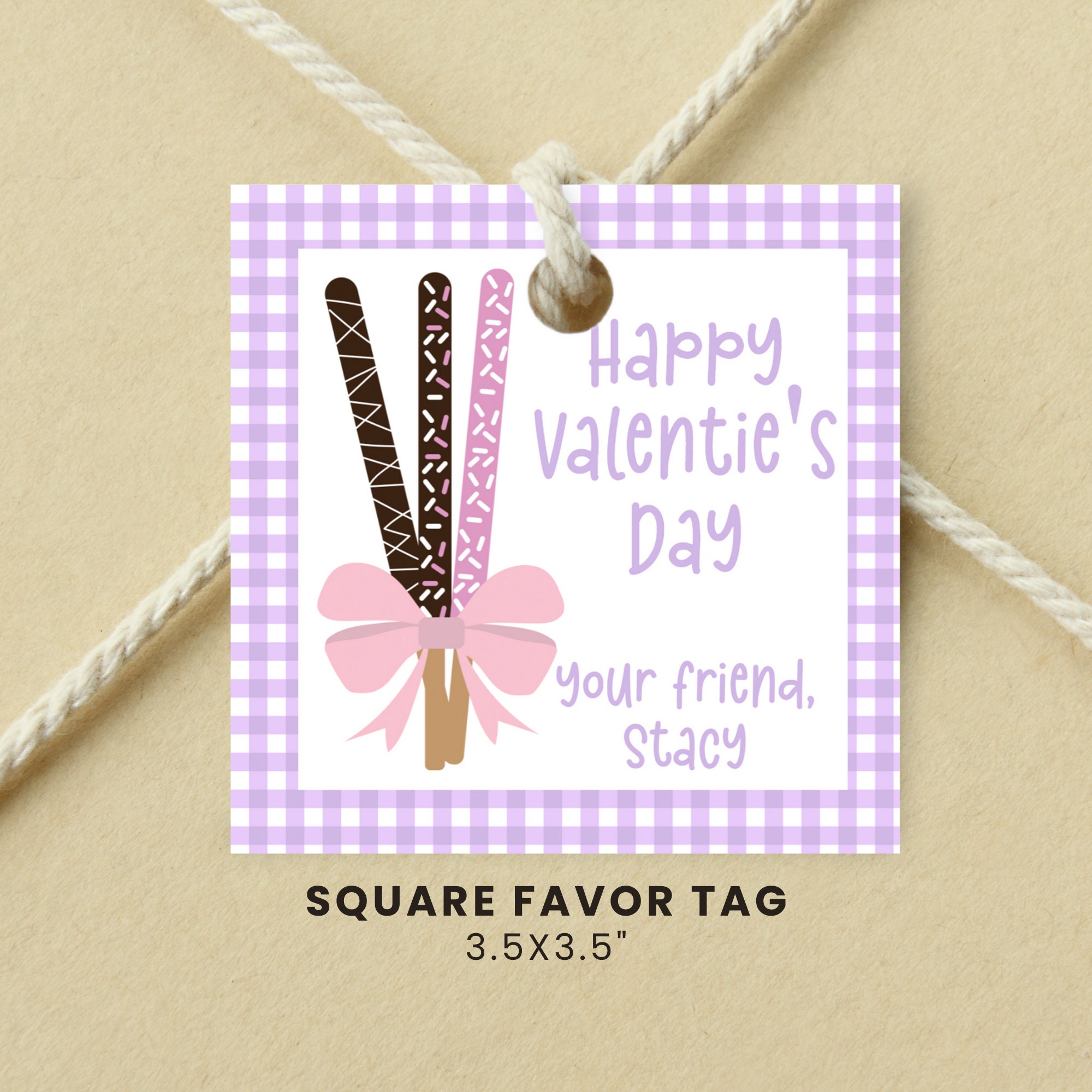 Printable Valentine's Gift Tag for Kids, Editable Chocolate Favor Tags ...