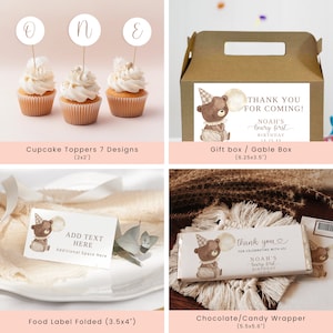 Beary First Birthday Bundle, 1st Birthday Party Decor, Teddy Bear ...