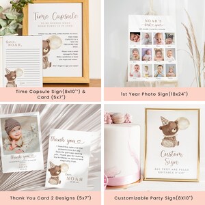Beary First Birthday Bundle, 1st Birthday Party Decor, Teddy Bear ...