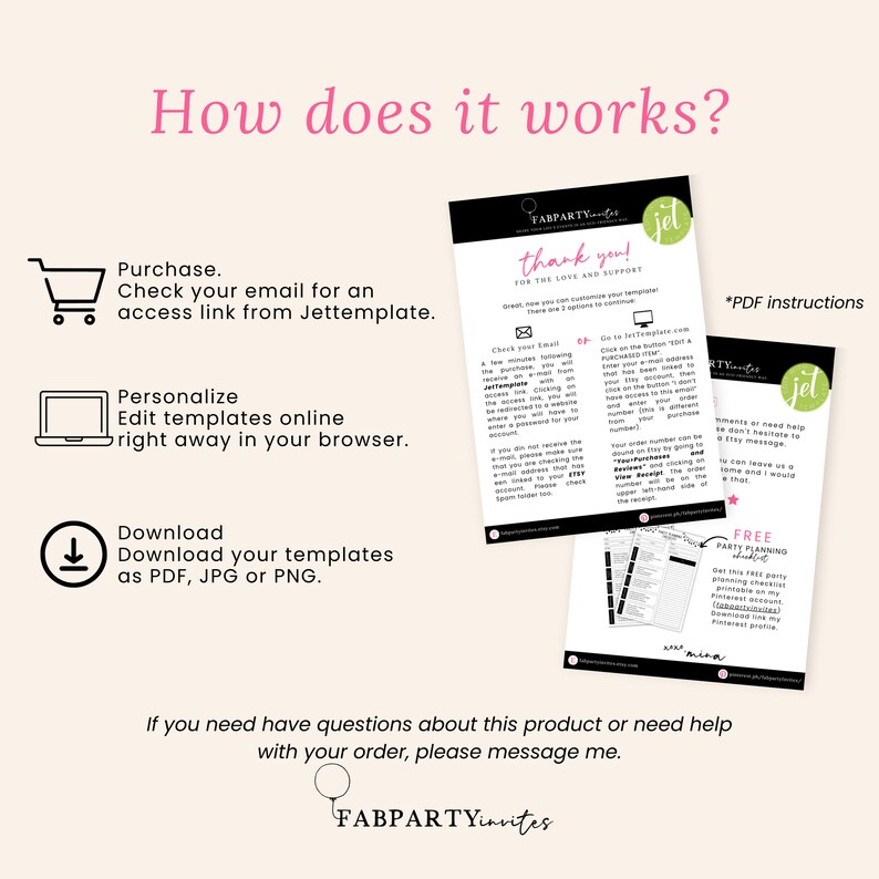 Printable Stroller Tag, Pink Bow Stroller Tag Editable Template, Girl ...