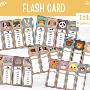 Animal Flash Cards Posters Phonics Flash Cards Teaching - Etsy