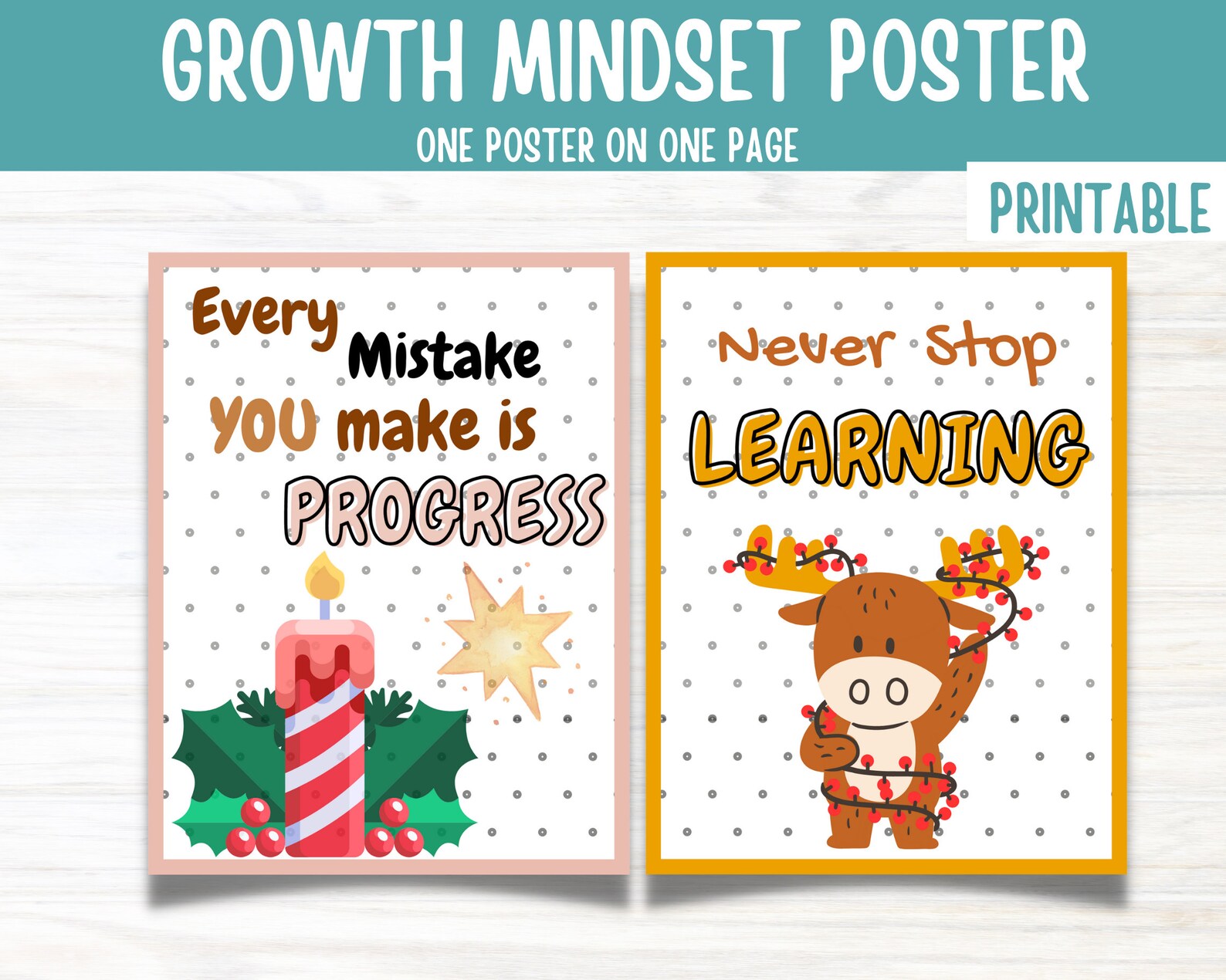 Boho Vibes Growth Mindset Posters Printable Teaching - Etsy