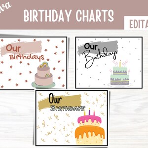 Boho Vibes Birthday Chart Posters Teaching Resources Desert - Etsy